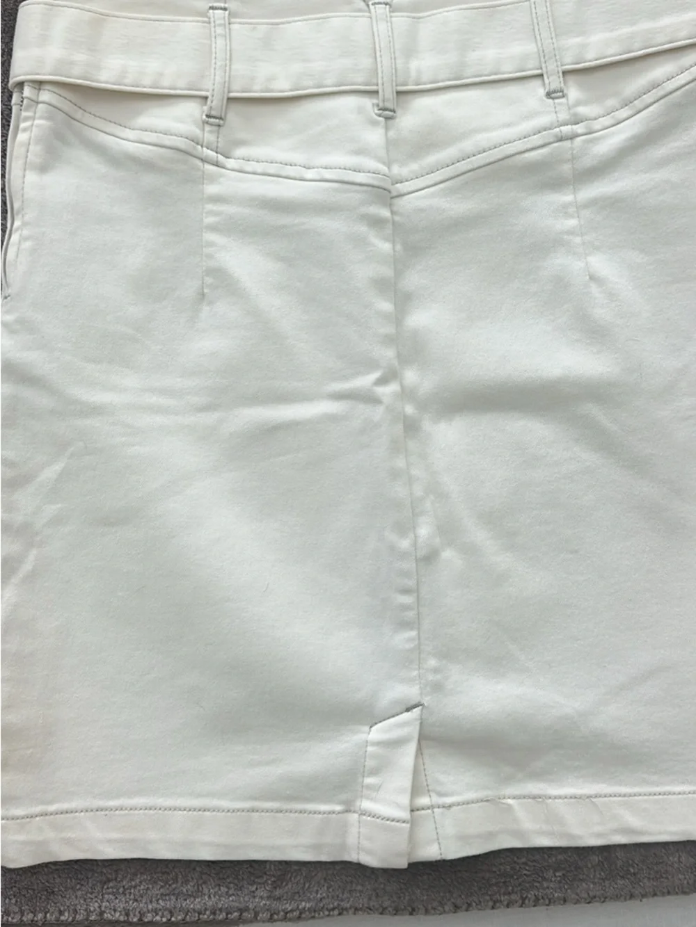 Free People | Skirts | Free People Cream Belted Pencil Mini Skirt ...